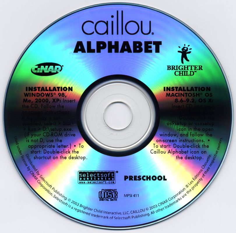 Caillou Alphabet PC CD by PC Gamez USA
