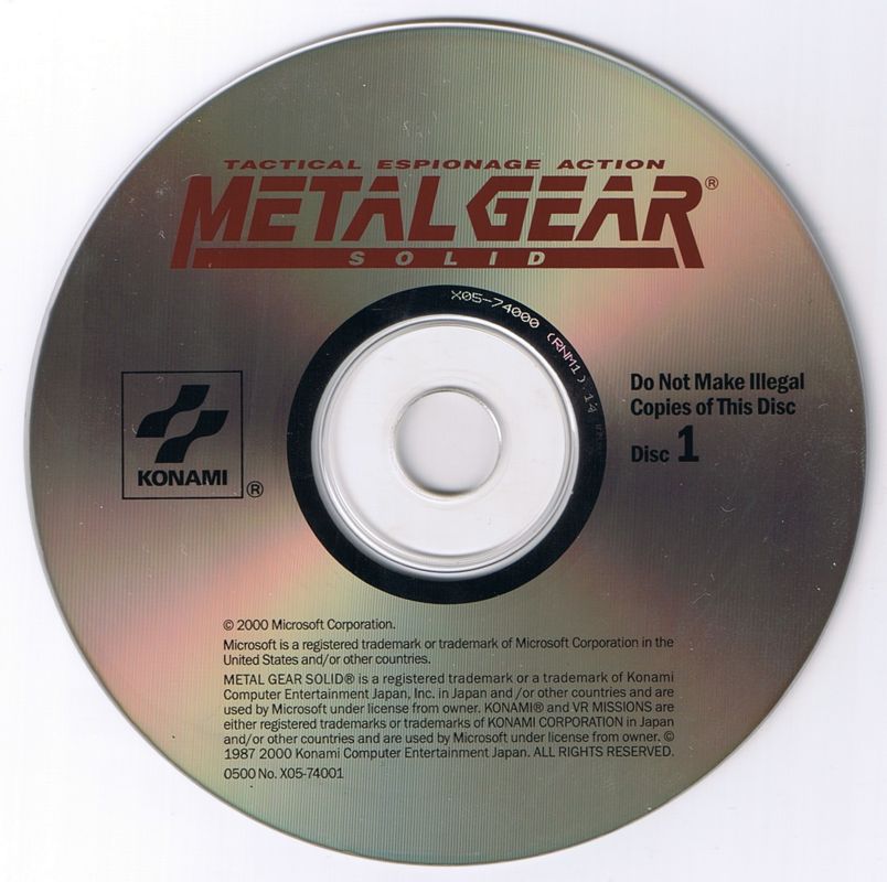 Metal Gear Solid Disc 1-2 Microsoft Windows PC CD Game – PC Gamez USA